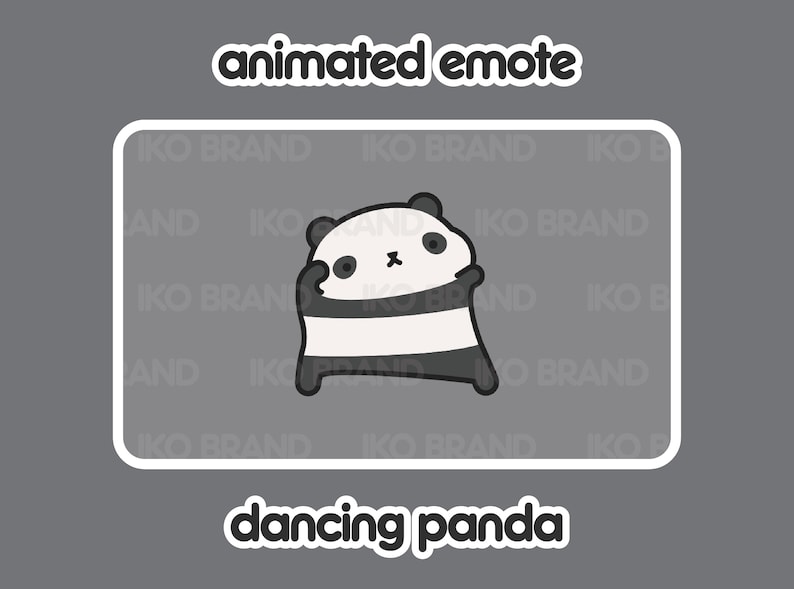 Animated Emote Dancing Panda Cute Kawaii Chibi Twitch, Youtube, Discord ...