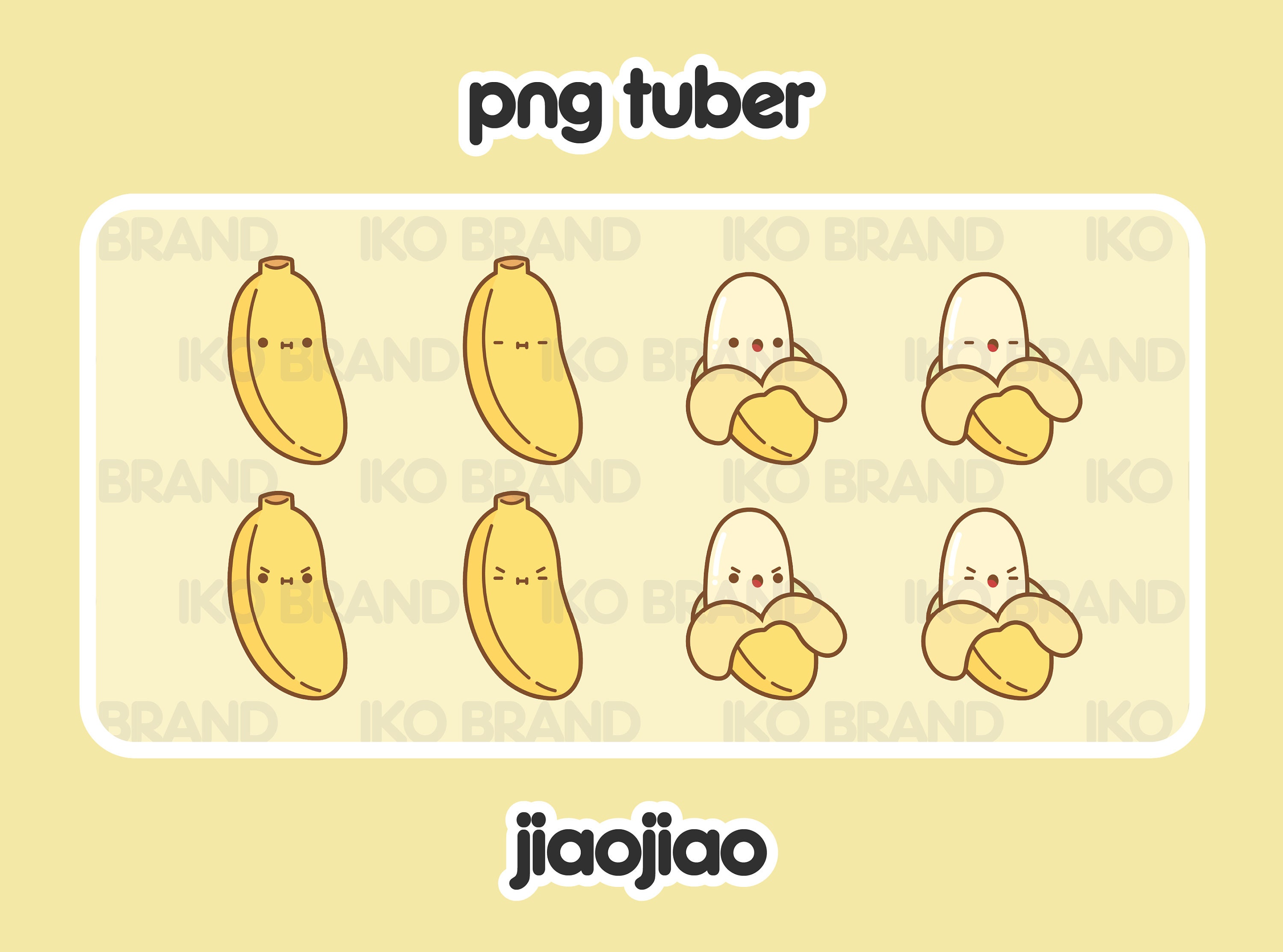 Banana Pngtuber Avatar: Chibi Kawaii Vtuber (digital Download) - Etsy