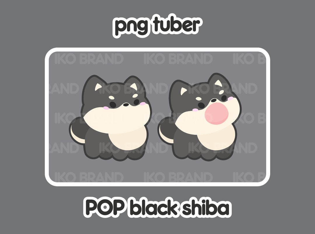 Pngtuber - POP Black Shiba Inu | Chibi | Cute | Kawaii | Twitch ...