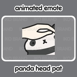 Animated Emote - Panda Head Pat | Petting | Cute | Kawaii | Chibi ...
