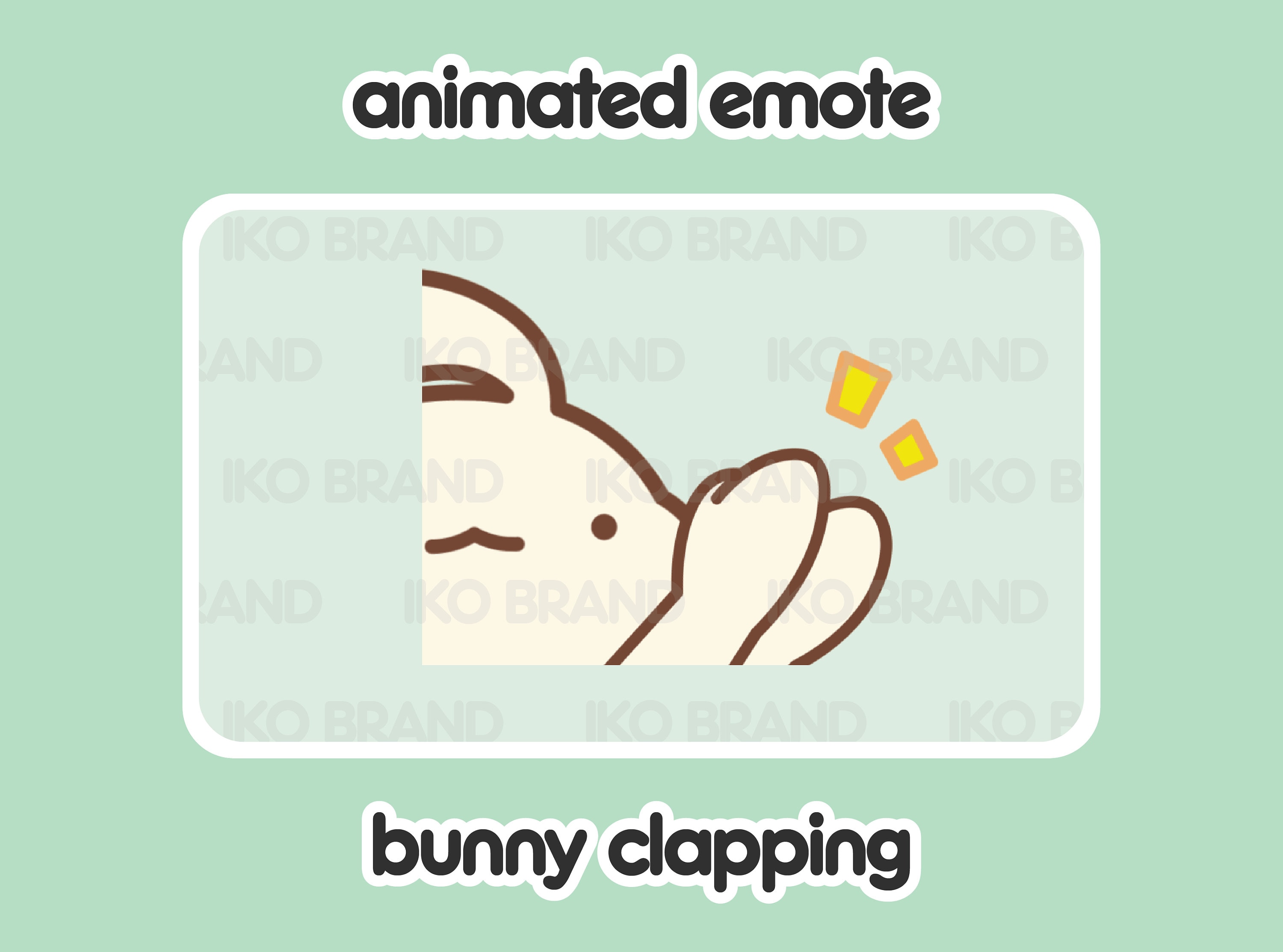 Animated Emote Bunny Clapping Clap Nice One Cute Kawaii Chibi Twitch ...