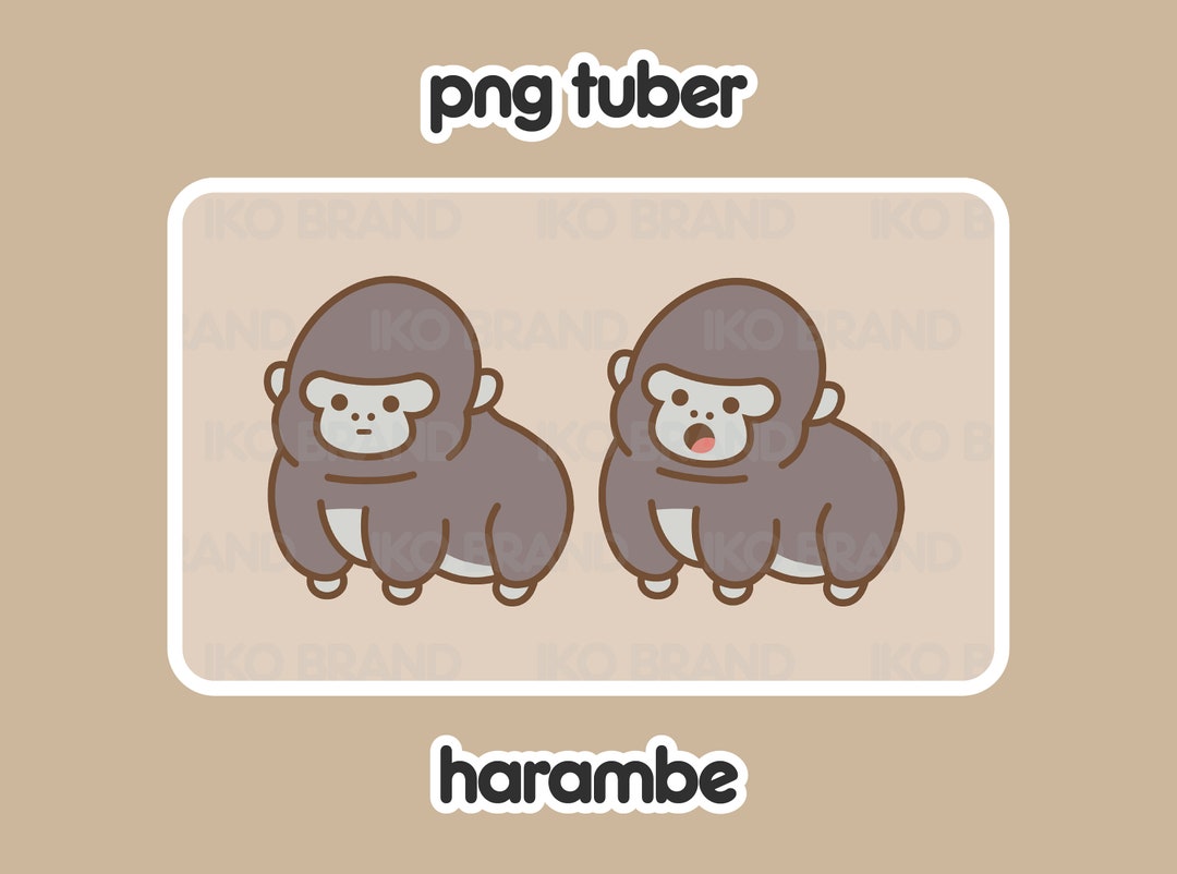 Pngtuber - Gorilla | Chibi | Cute | Kawaii | Twitch | Youtube | Vtuber ...