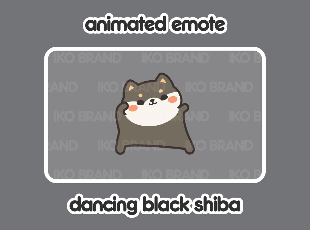 Dancing Black Shiba Inu Animated Emote: Twitch, Youtube, Discord (GIF ...
