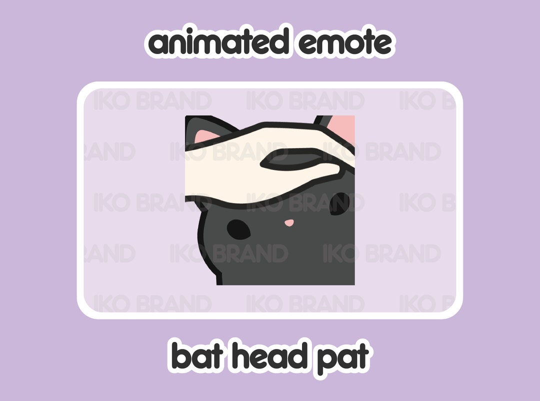 Animated Emote - Bat Head Pat | Petting | Cute | Kawaii | Chibi ...