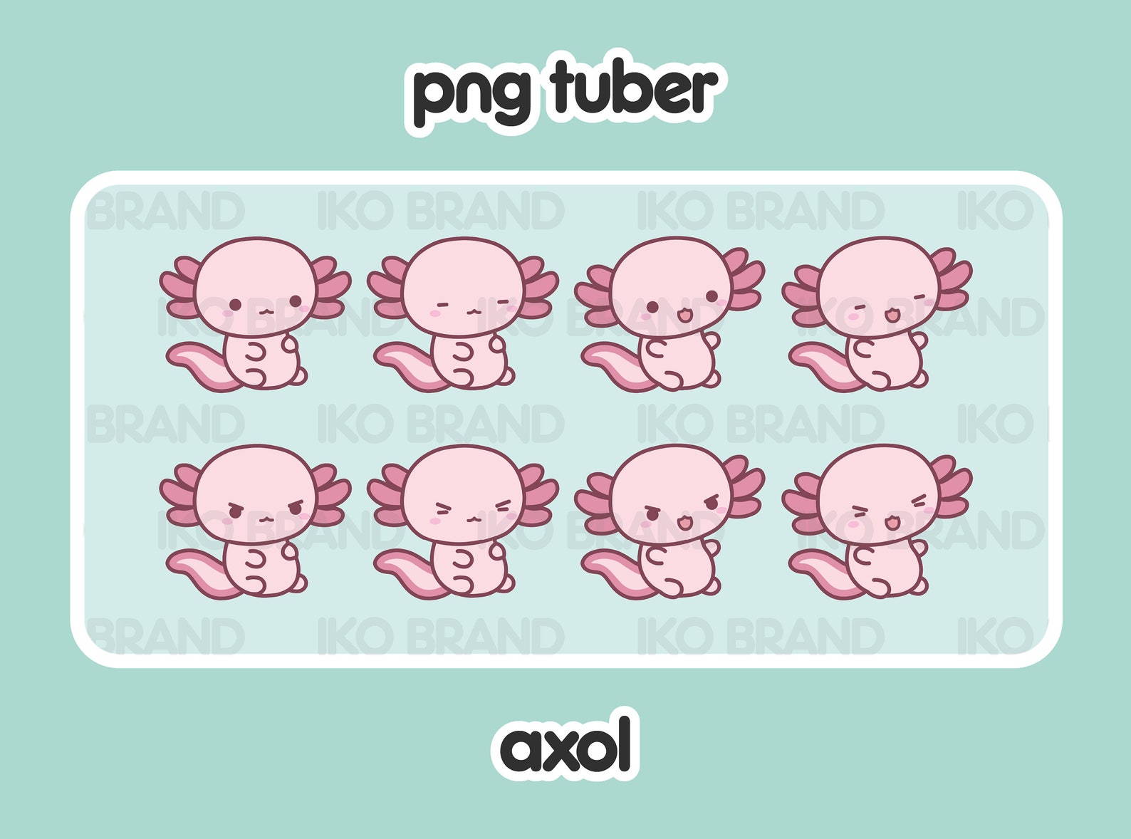 Pngtuber Axolotl Chibi Cute Kawaii Twitch Youtube - Etsy Canada
