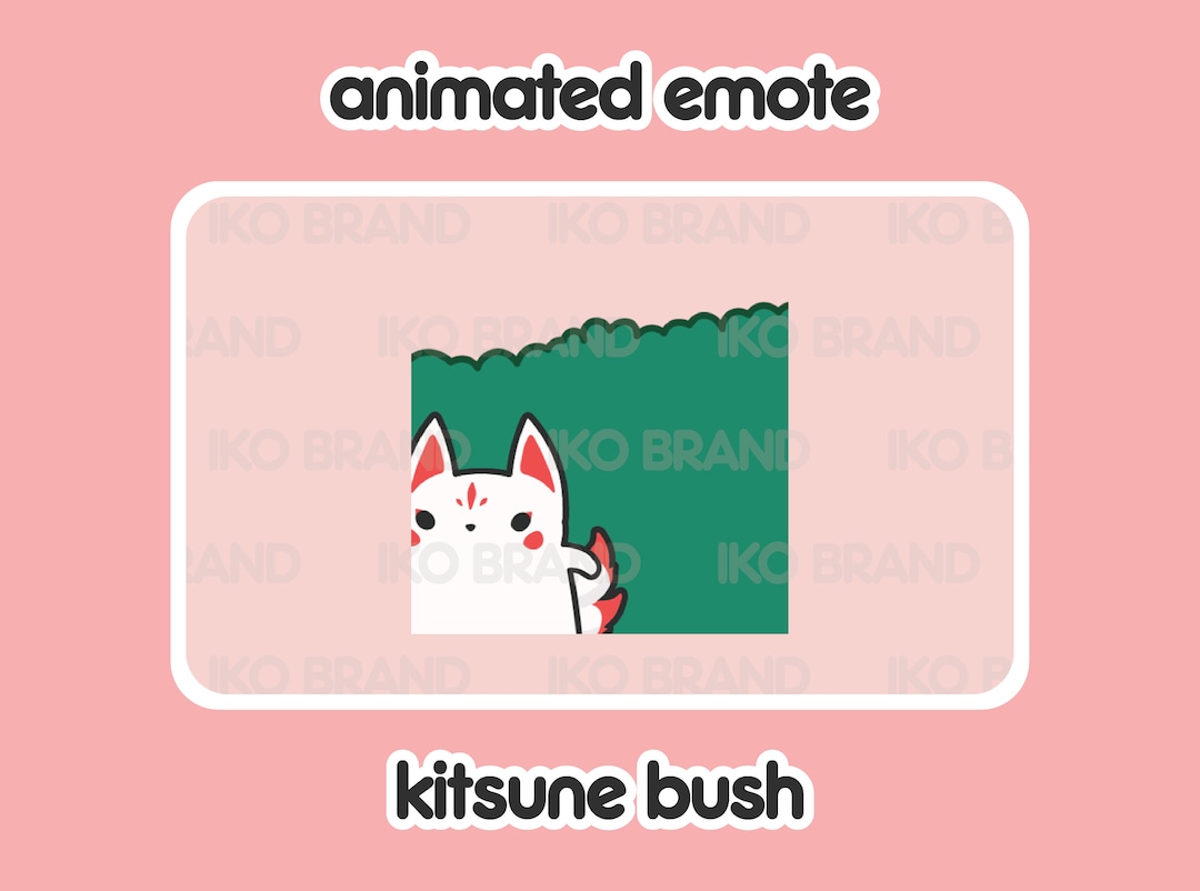 Kitsune Hiding Bush Animated Emote – Chibi, Kawaii (GIF File) - Etsy