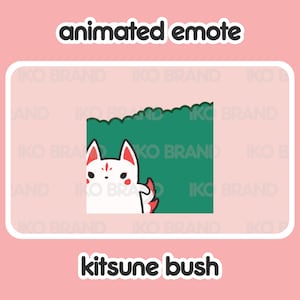 Kitsune Hiding Bush Animated Emote – Chibi, Kawaii (GIF File) - Etsy