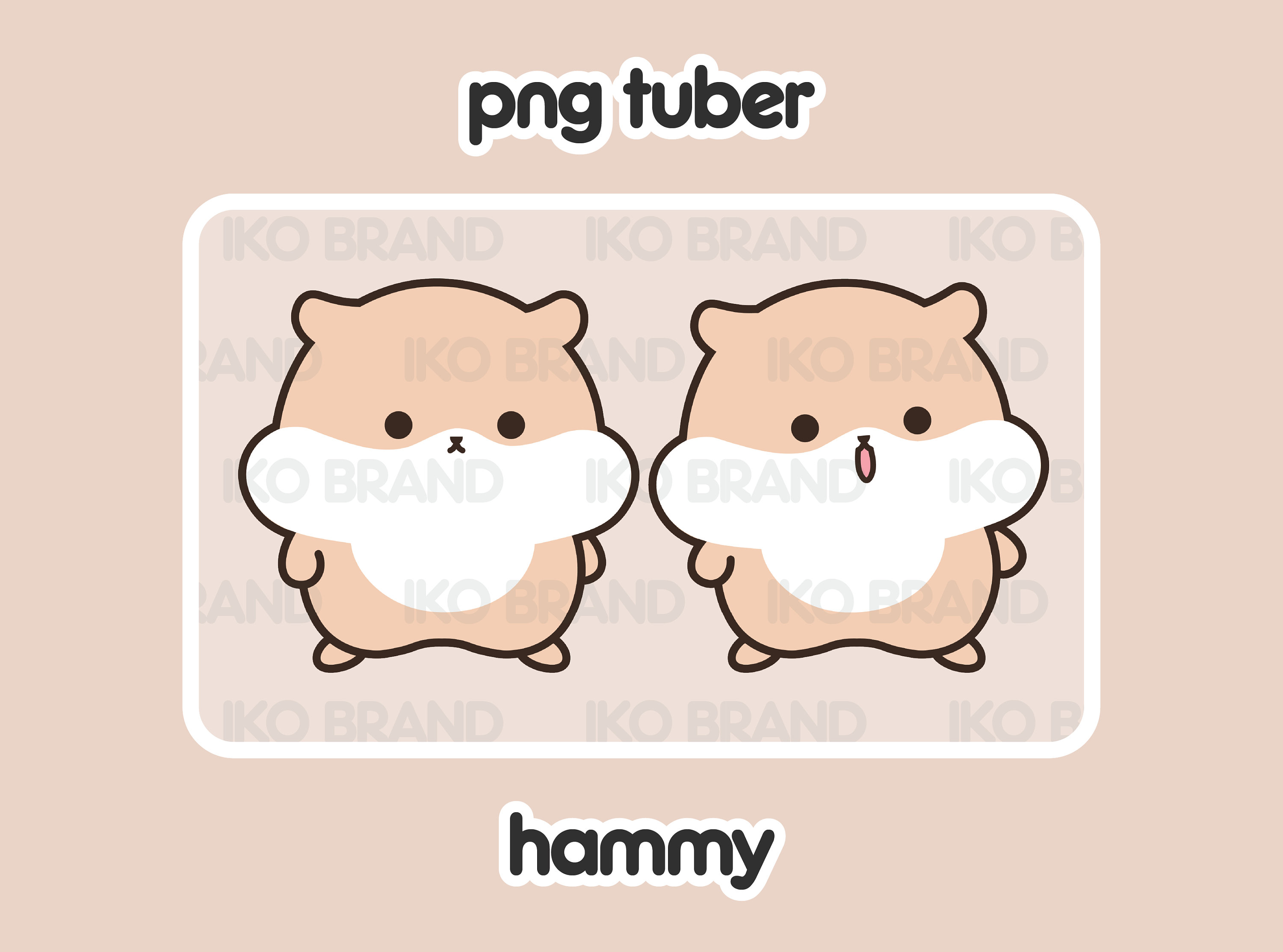 Pngtuber Hamster Chibi Cute Kawaii Twitch Youtube - Etsy