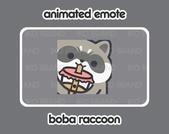 Raccoon Drinking Boba Tea Cute Twitch Youtube Kawaii Adorable Twitch ...