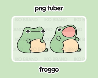 Frog Pngtuber / 1 Expressions / 2D Model With 4 PNG for - Etsy