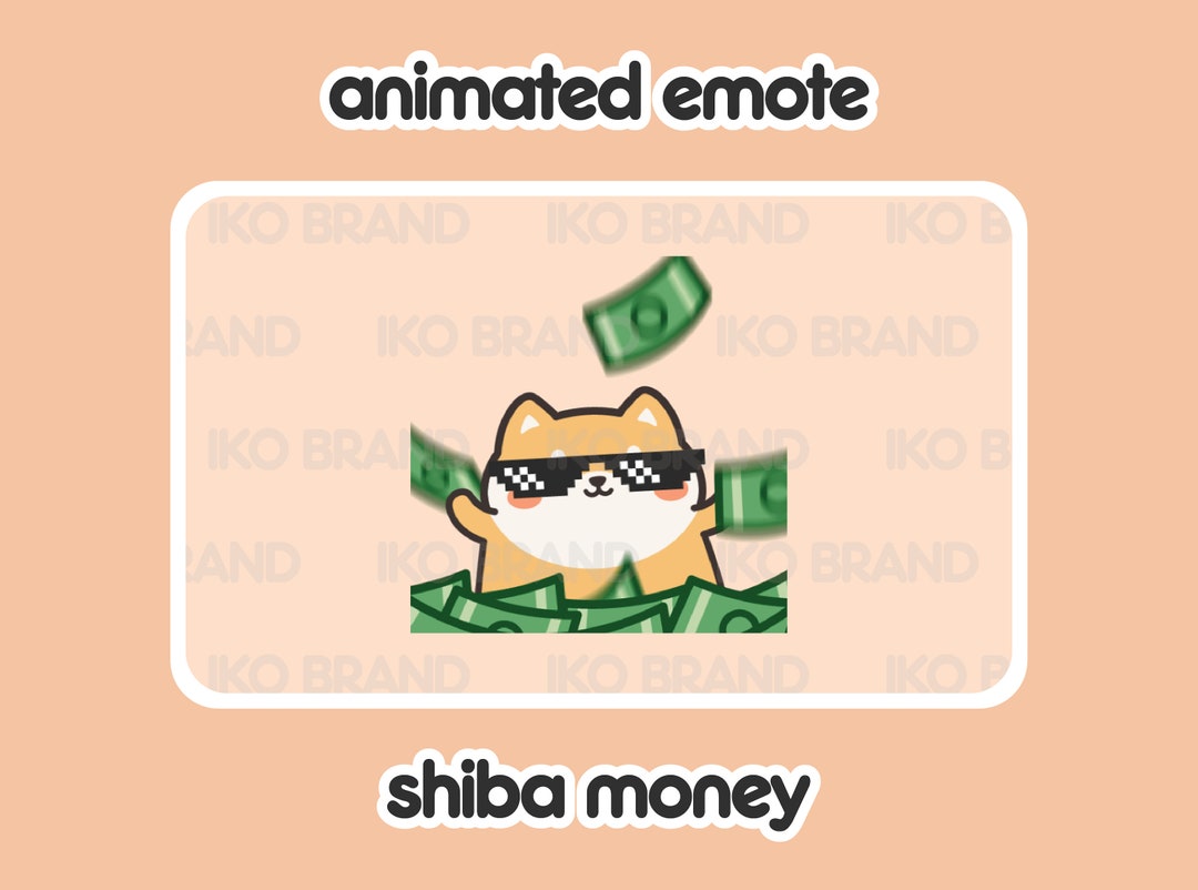 Animated Emote - Shiba Rich Money Hype | Cute | Kawaii | Chibi | Twitch ...