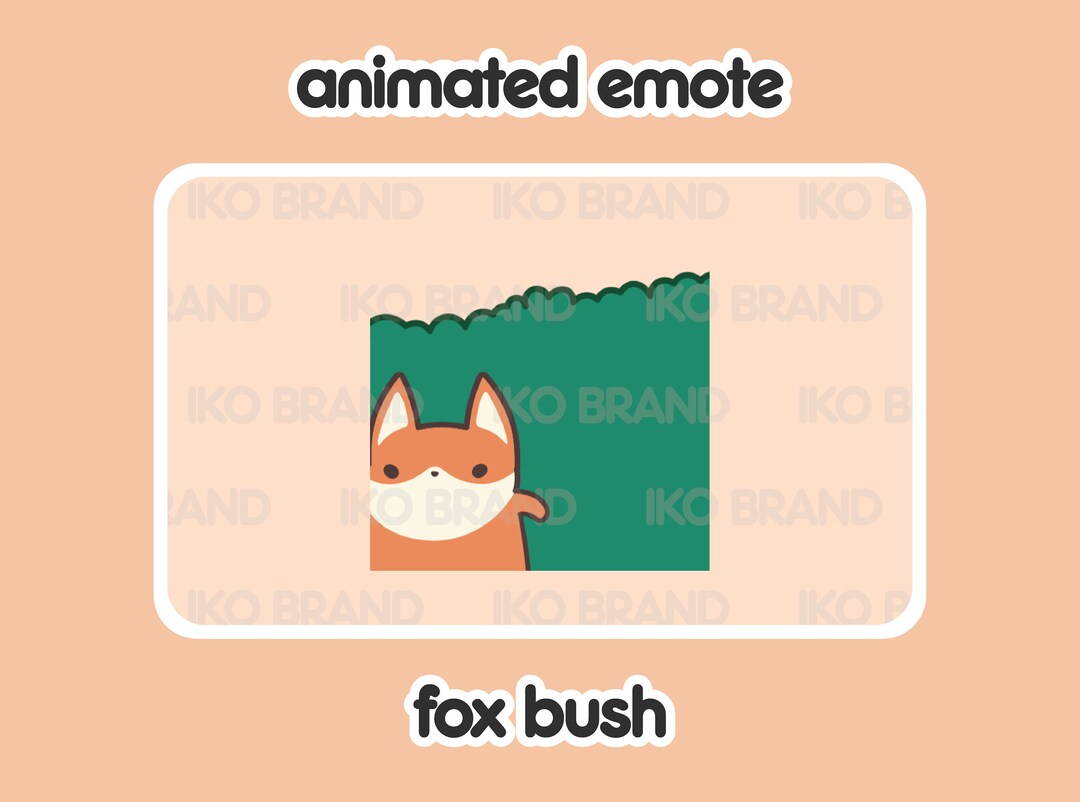 Animated Emote - Fox Hiding Bush | Cute | Kawaii | Chibi | Twitch ...