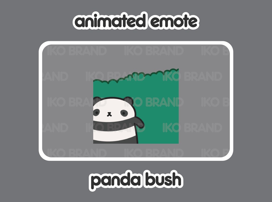 Animated Emote - Panda Hiding Bush | Cute | Kawaii | Chibi | Twitch ...