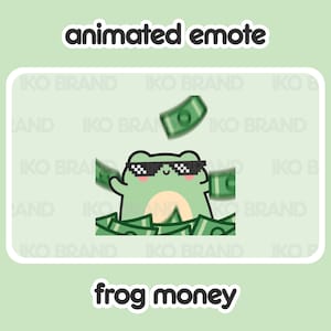 Animated Emote - Frog Rich Money Hype | Cute | Kawaii | Chibi | Twitch ...