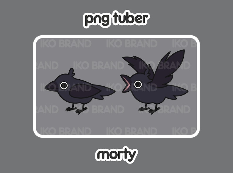 Pngtuber Crow Chibi Cute Kawaii Twitch Youtube Vtuber Streaming Ready ...
