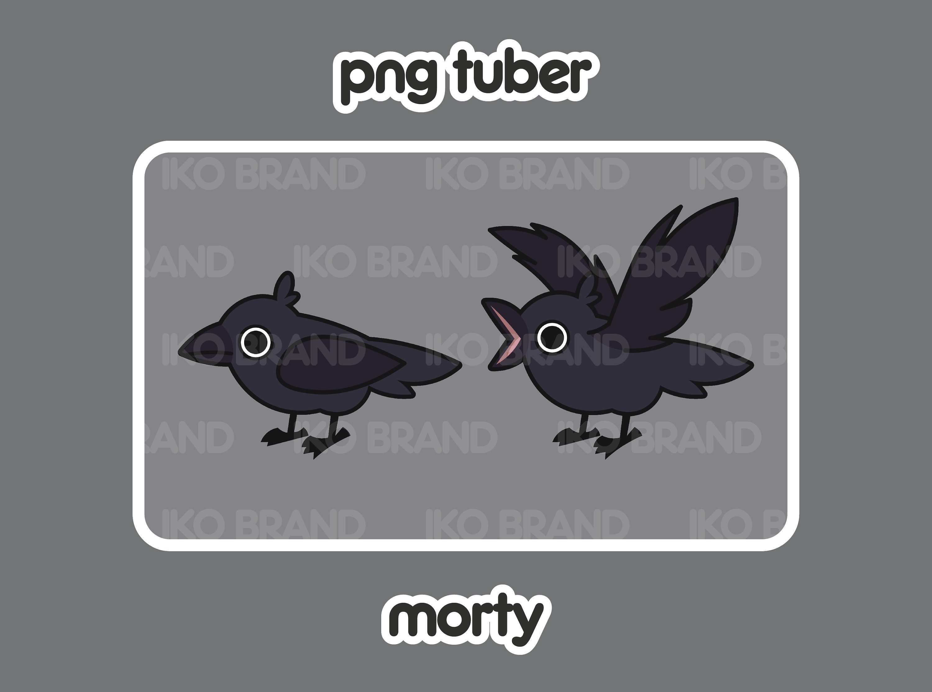 Pngtuber Crow Chibi Cute Kawaii Twitch Youtube Vtuber Streaming Ready ...