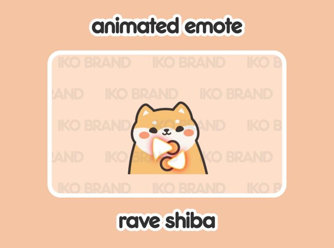 Animated Emote - Shiba Rave | Cute | Kawaii | Chibi | Twitch, Youtube ...