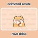 Animated Emote - Shiba Rave | Cute | Kawaii | Chibi | Twitch, Youtube ...