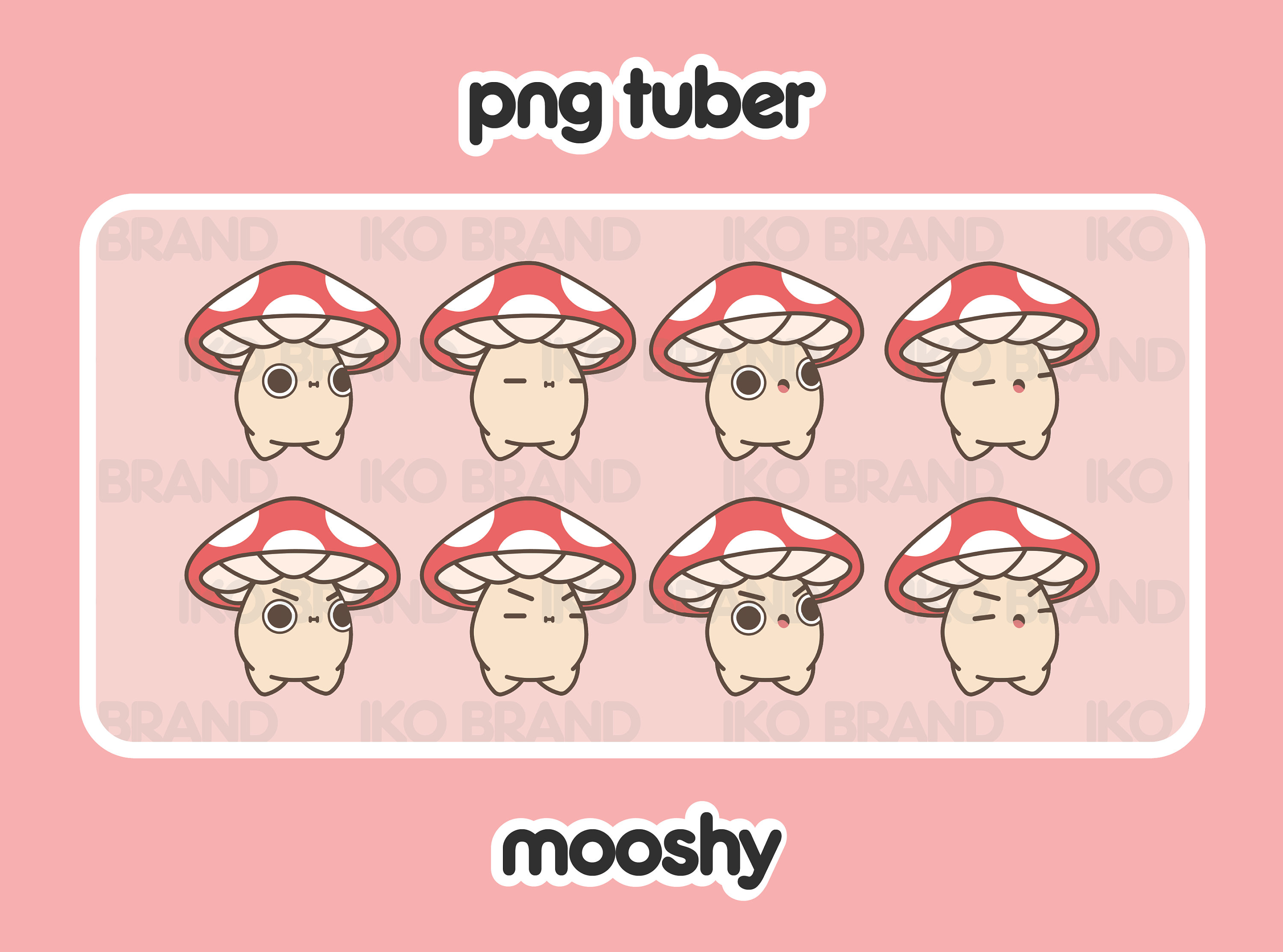 Pngtuber Mushroom Chibi Cute Kawaii Twitch Youtube - Etsy Australia