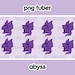 Dark Purple Dragon Pngtuber: Chibi Vtuber Avatar (digital Download) - Etsy