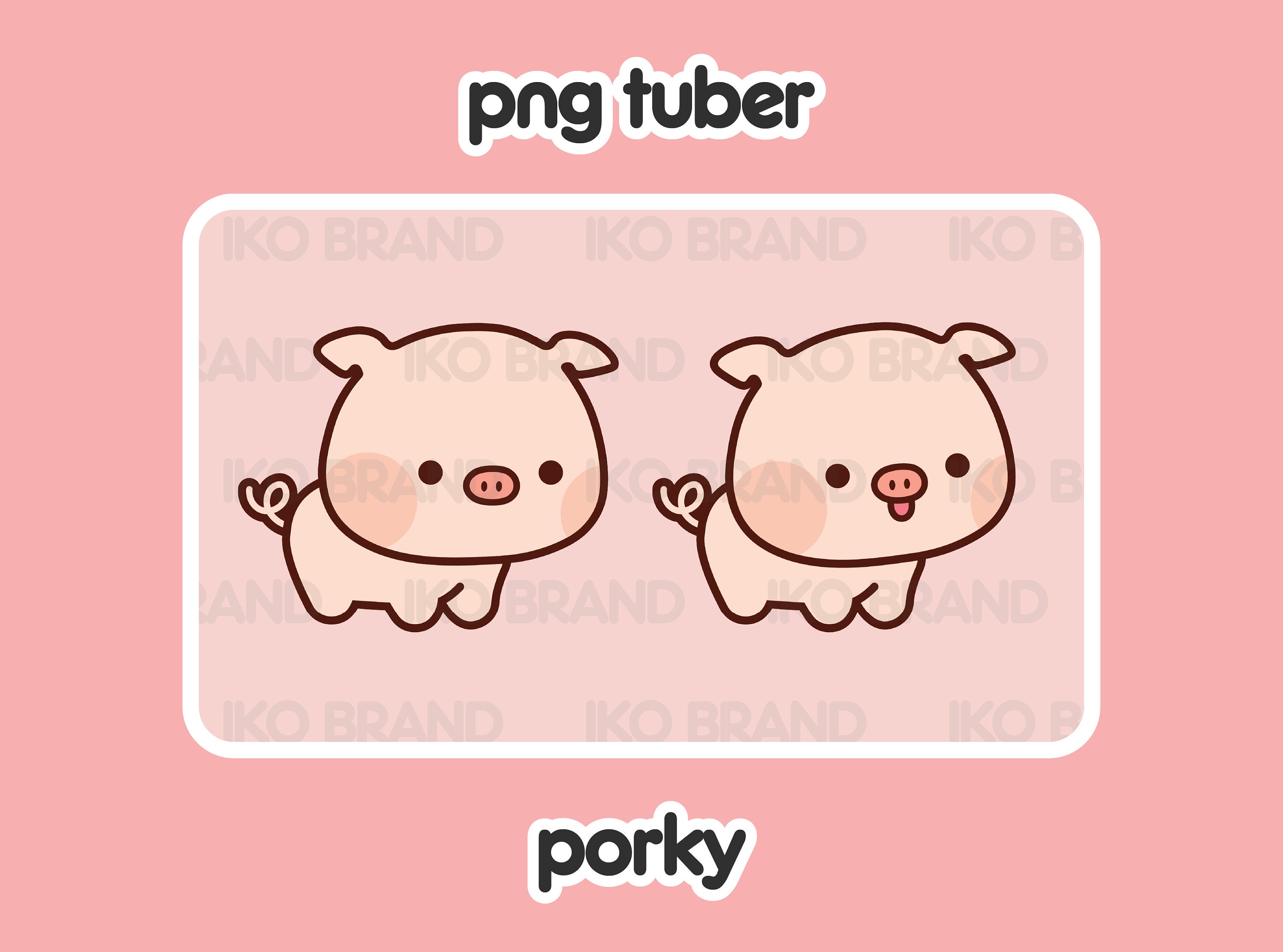 Pngtuber Pig Chibi Cute Kawaii Twitch Youtube Vtuber Streaming Ready to ...