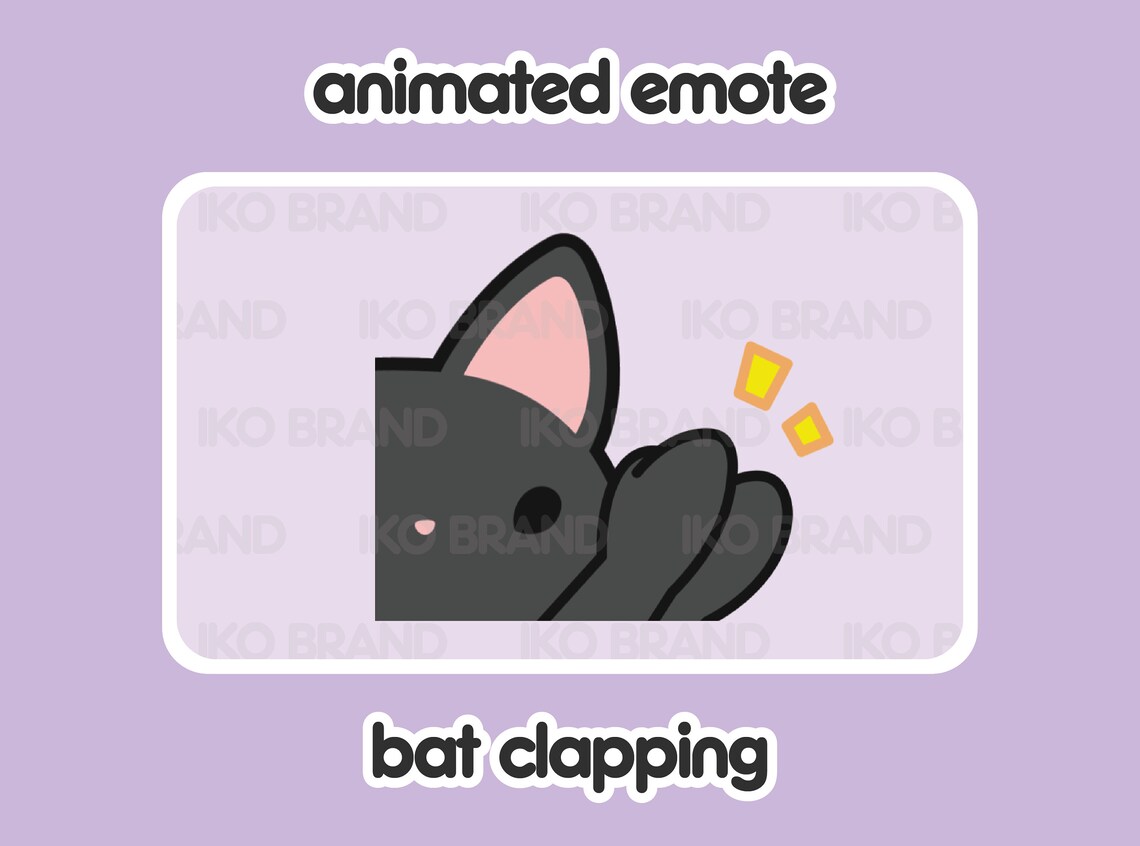 Animated Emote - Bat Clapping | Clap | Nice One | Cute | Kawaii | Chibi ...
