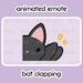 Animated Emote - Bat Clapping | Clap | Nice One | Cute | Kawaii | Chibi ...