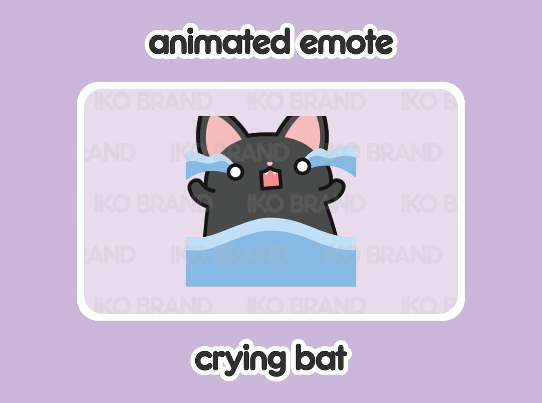 Crying Bat Animated Emote – Chibi Kawaii Stream Overlay (GIF) - Etsy