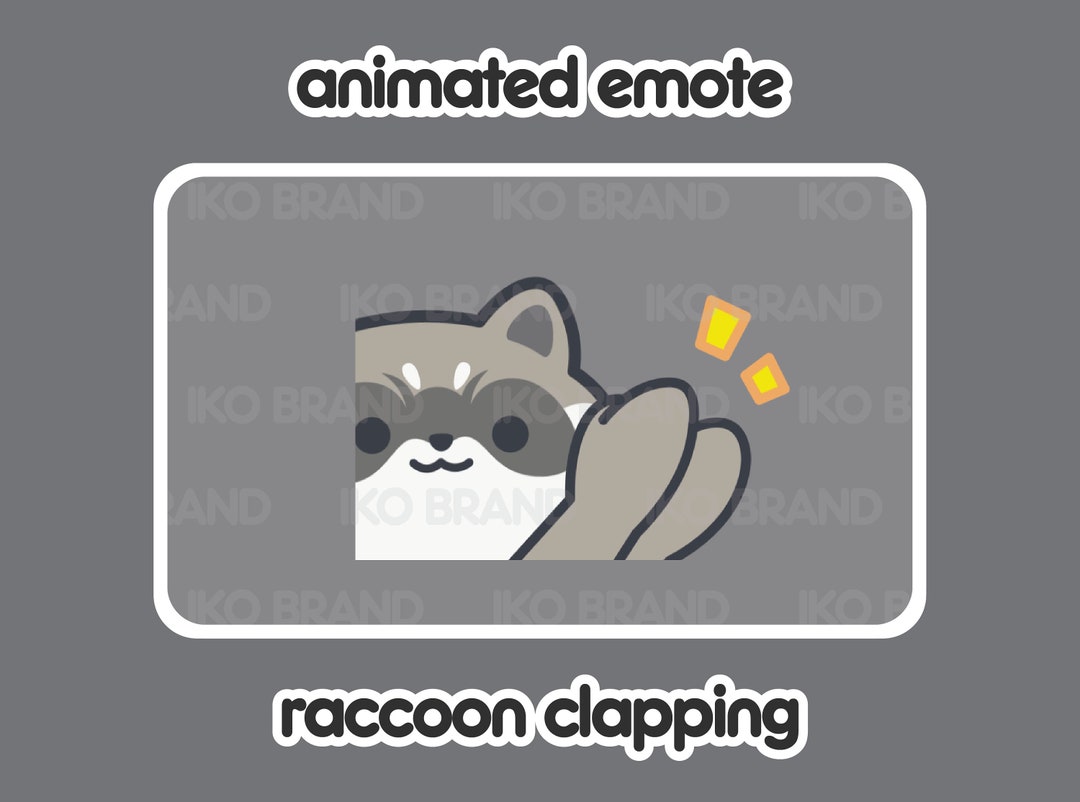 Animated Emote - Raccoon Clapping | Clap | Nice One | Cute | Kawaii ...