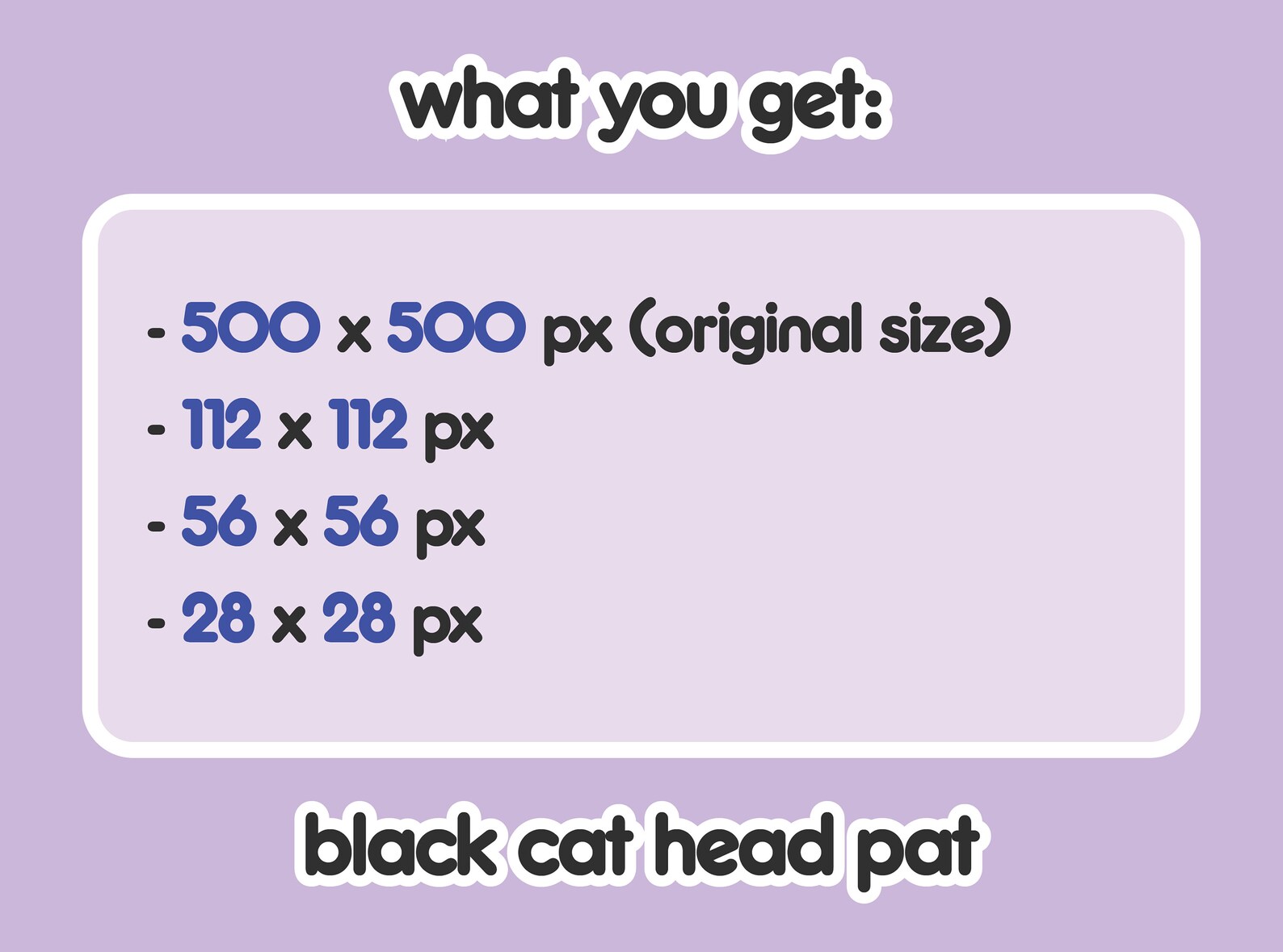 Animated Emote Black Cat Head Pat Petting Cute Kawaii Chibi Twitch ...