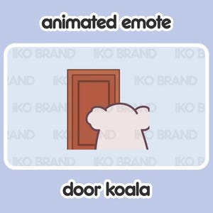 Animated Emote - Koala Door Leaving | Cute | Kawaii | Chibi | Twitch ...