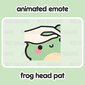 Animated Emote - Frog Head Pat | Petting | Cute | Kawaii | Chibi ...