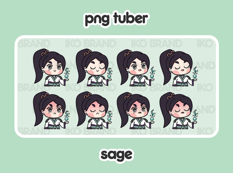 Pngtuber Sage Valorant Chibi Cute Twitch Youtube Vtuber Streaming Ready ...