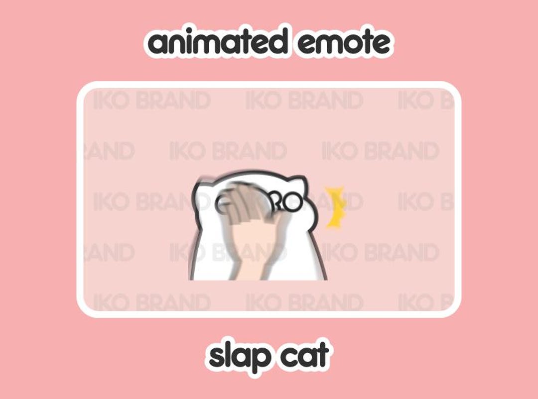 Animated Emote - Cat Slap | Cute | Kawaii | Chibi | Twitch, Youtube ...