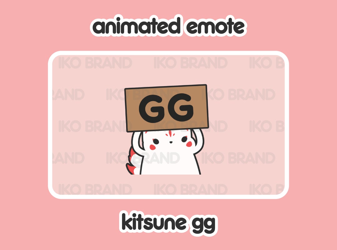 Animated Emote - Kitsune GG | Cute | Kawaii | Chibi | Twitch, Youtube ...