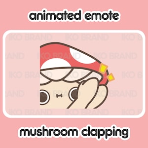 Animated Emote - Mushroom Clapping | Clap | Nice One | Cute | Kawaii ...
