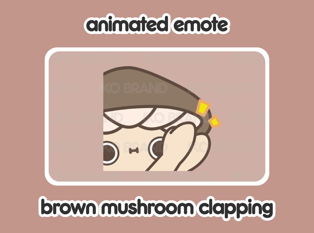 Animated Emote - Brown Mushroom Clapping | Clap | Nice One | Cute ...