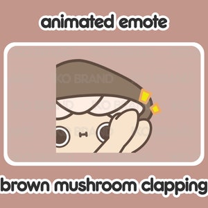 Animated Emote - Brown Mushroom Clapping | Clap | Nice One | Cute ...