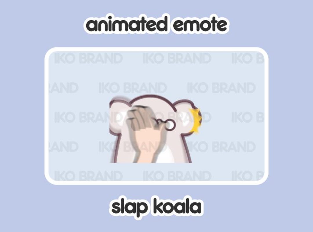 Animated Emote - Koala Slap | Cute | Kawaii | Chibi | Twitch, Youtube ...