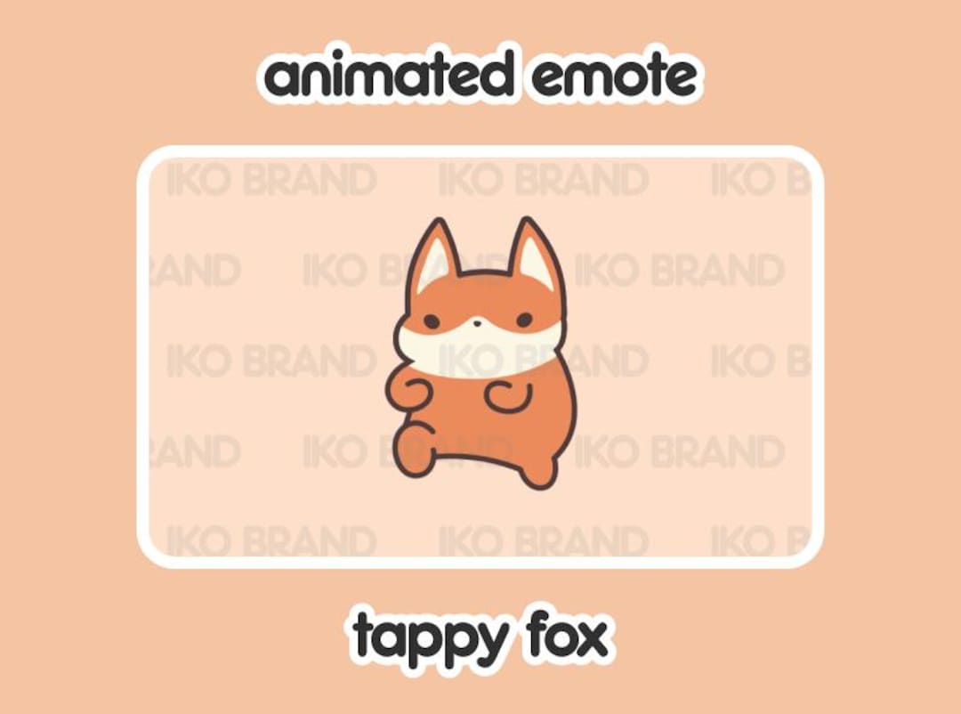 Animated Emote - Fox Tippy Taps | Cute | Kawaii | Chibi | Twitch ...