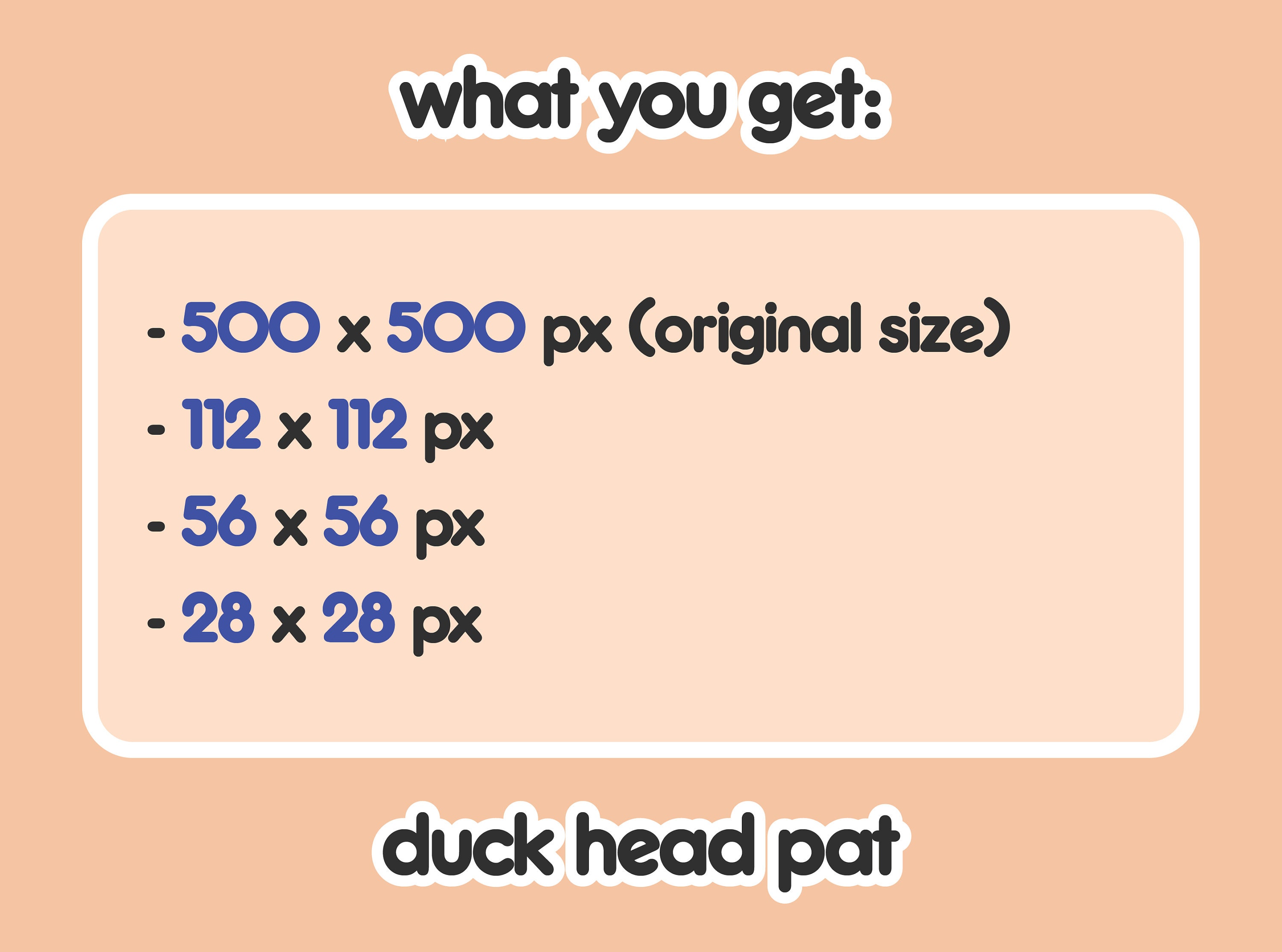 Animated Emote - Duck Head Pat | Petting | Cute | Kawaii | Chibi ...