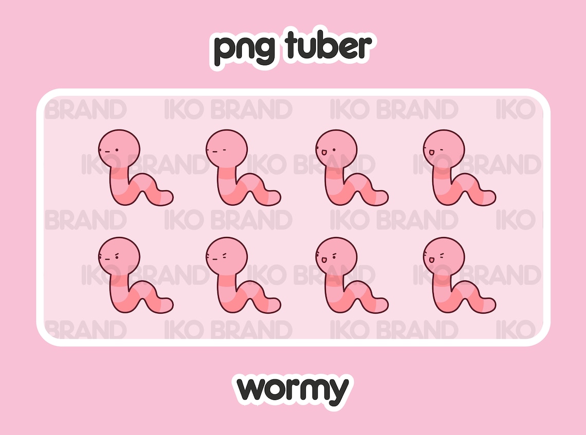 Pngtuber - Worm | Chibi | Cute | Kawaii | Twitch | Youtube | Vtuber ...