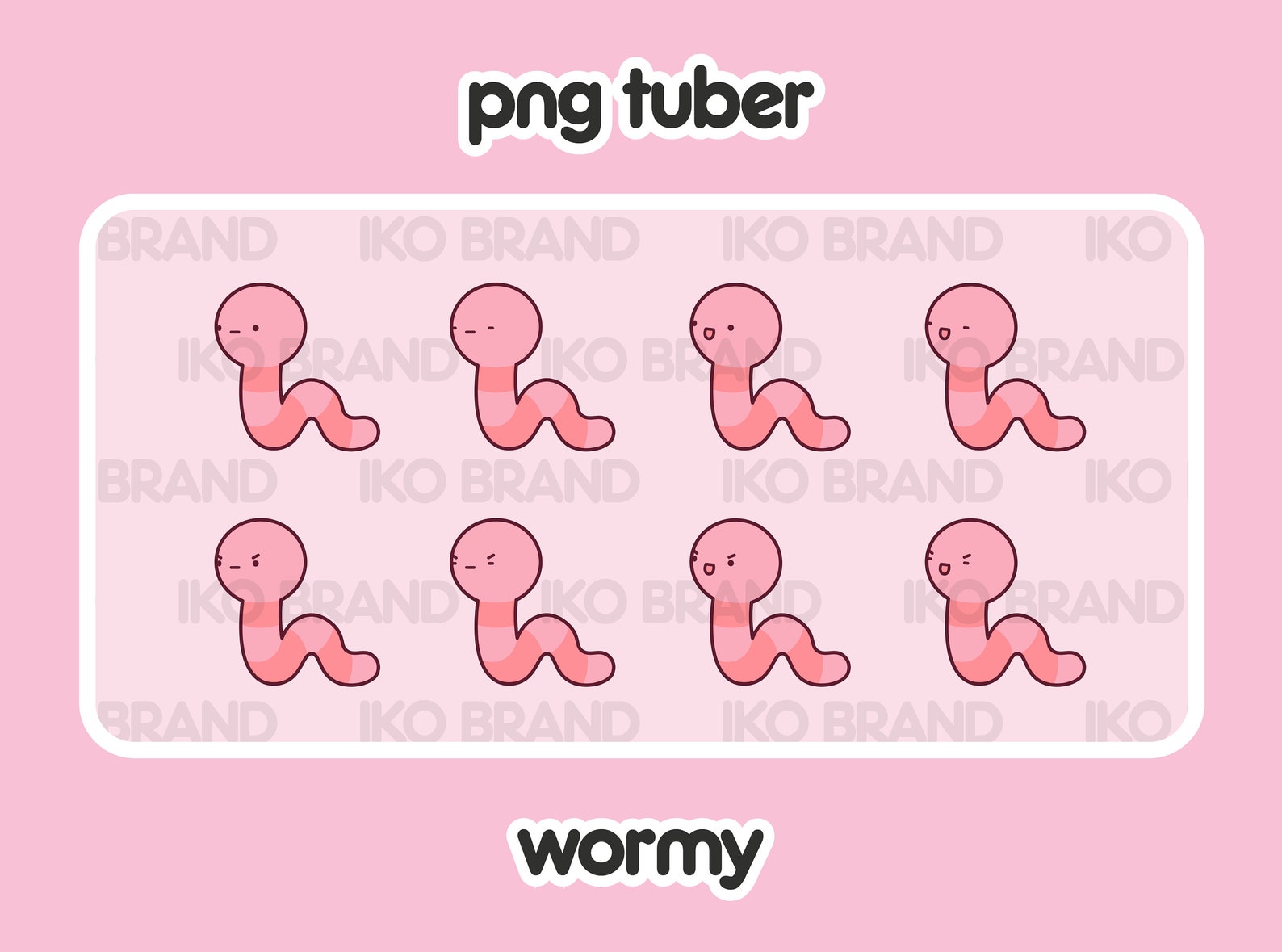 Pngtuber - Worm | Chibi | Cute | Kawaii | Twitch | Youtube | Vtuber ...