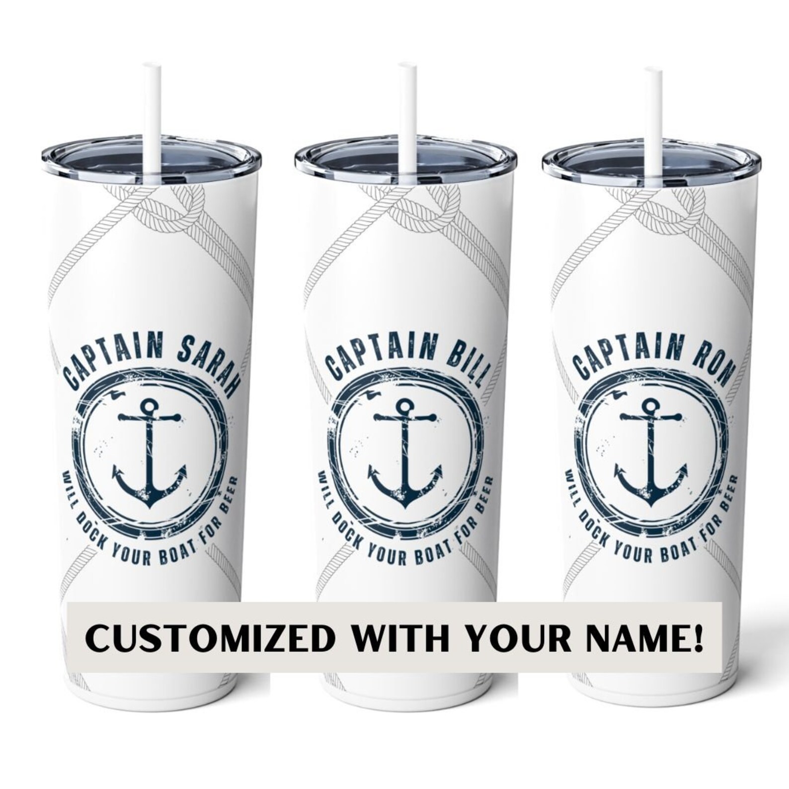 Captain Tumbler, Customize Captain Cup, Personalized Captain Gift, New ...