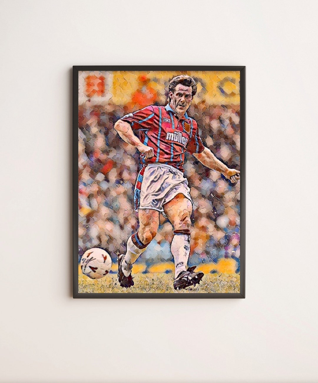 Shaun Teale Aston Villa FC Print A4 A3 Free Postage the Villains Villa ...