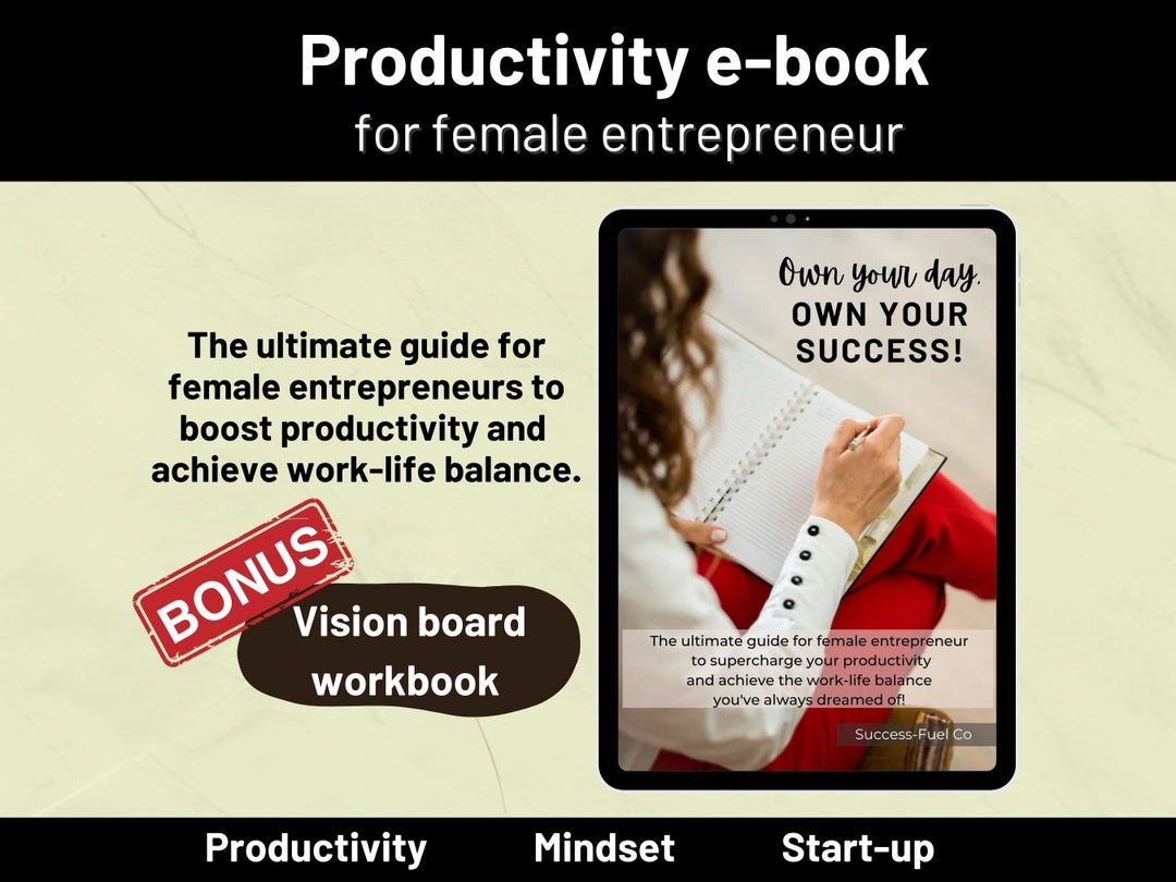 Productivity E-book for Female Entrepreneur, Boosting Productivity for ...