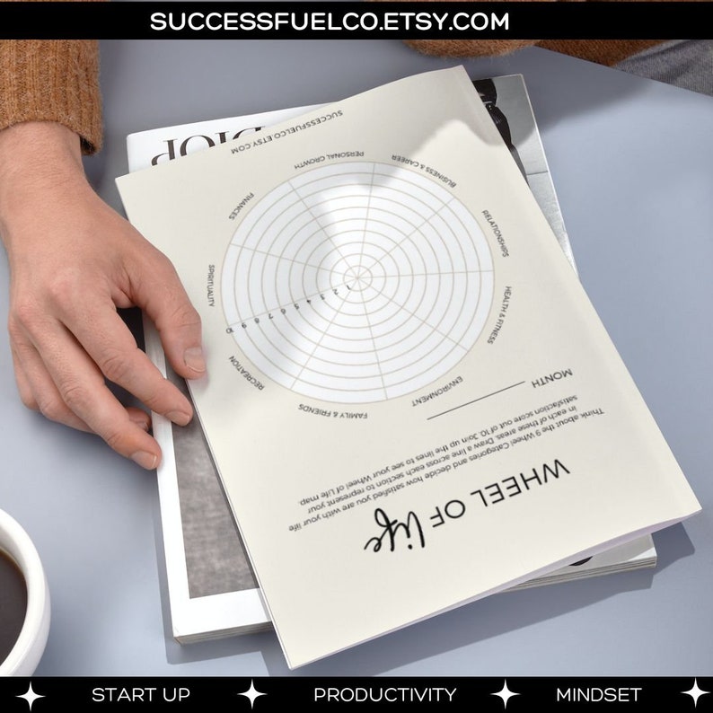 Wheel of Life Printable, A4 Printable Journaling, Dream Manifestation ...