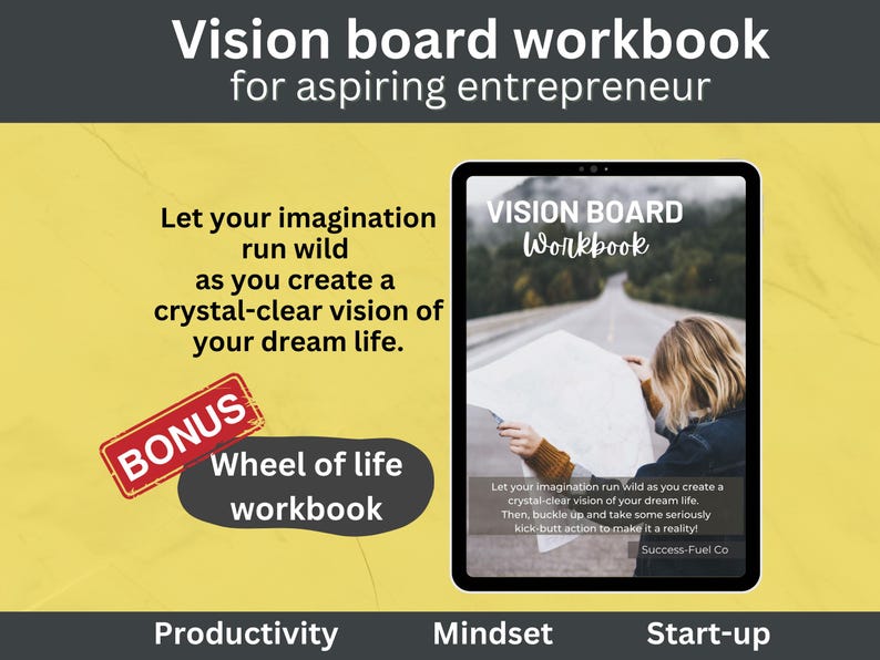 Vision Board Workbook | Goal Setting | Personal Development ...