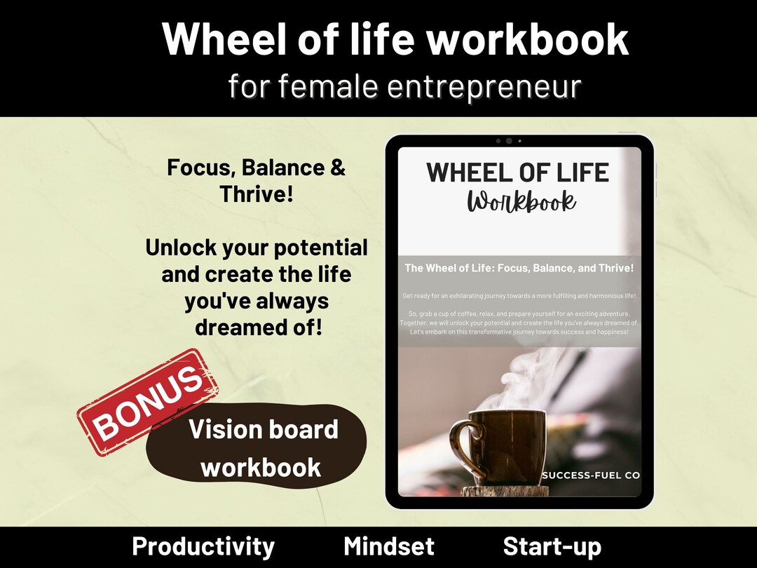 Wheel of Life Printable, A4 Printable Journaling, Dream Manifestation ...