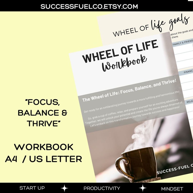 Wheel of Life Printable, A4 Printable Journaling, Dream Manifestation ...